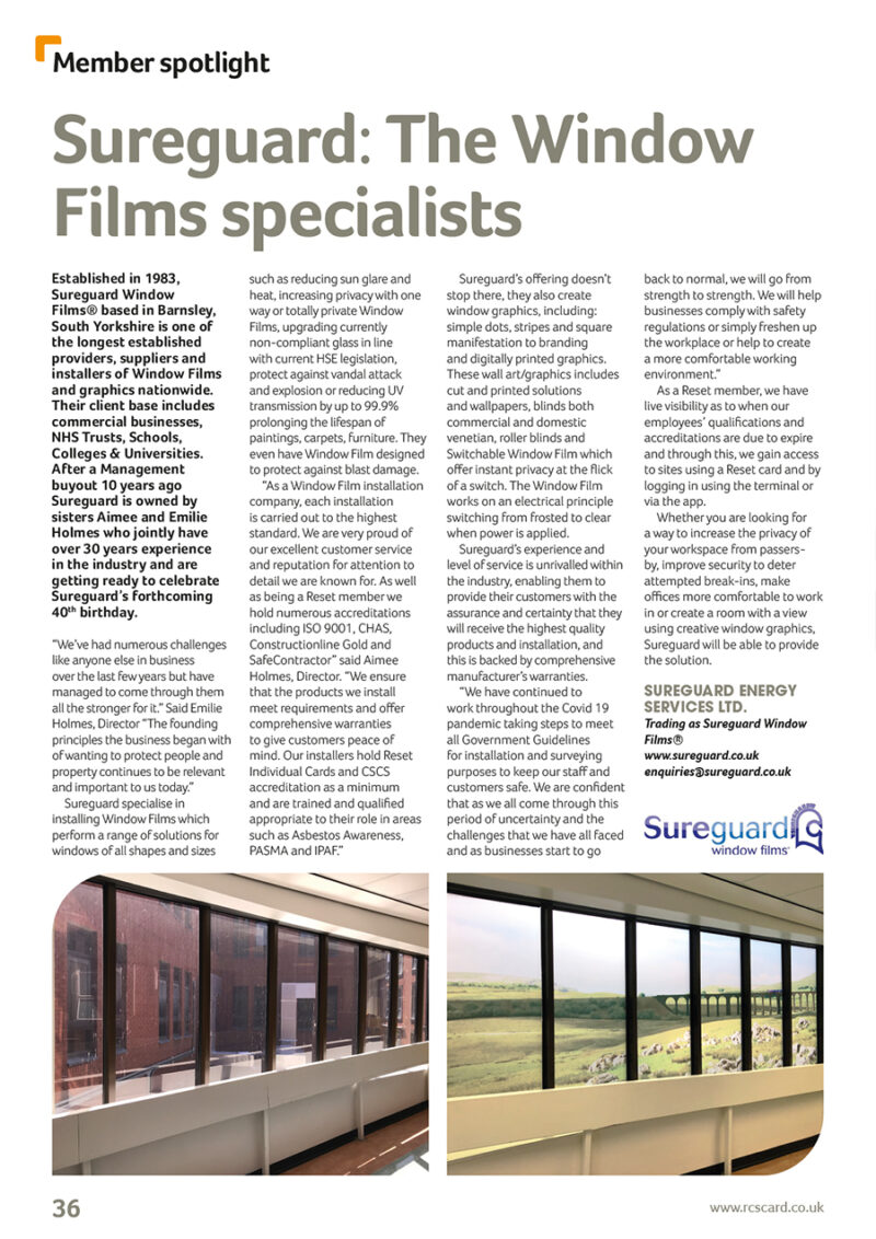 About Sureguard | Sureguard Window Films